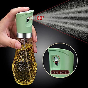 260ml Oil Sprayer Dispenser, Glass Oil Dispenser Bottle Spray Mister, Refillable Food Grade Oil Vinegar Spritzer Sprayer Bottles for BBQ, Air Fryer, Salad, Baking, Grilling, Kitchen Baking (Yellow)