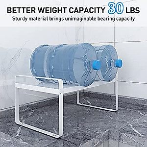 Cabinet Organizer Shelf Expandable Countertop Shelf, Kitchen Organizer Desk Shelf Cupboard Stand Spice Rack, Over the Sink Shelf Organization and Storage for Kitchen and Bathroom, Metal White