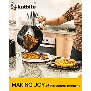 Katbite Air Fryer Parchment Paper, 7.5 inch Heavy Duty Square Air Fryer Liners, Perforated Parchment Paper for Air Fryer, Oven, Steamer, Pans, Extra Strong, No Burn, Easy Cleanup, 120Pcs