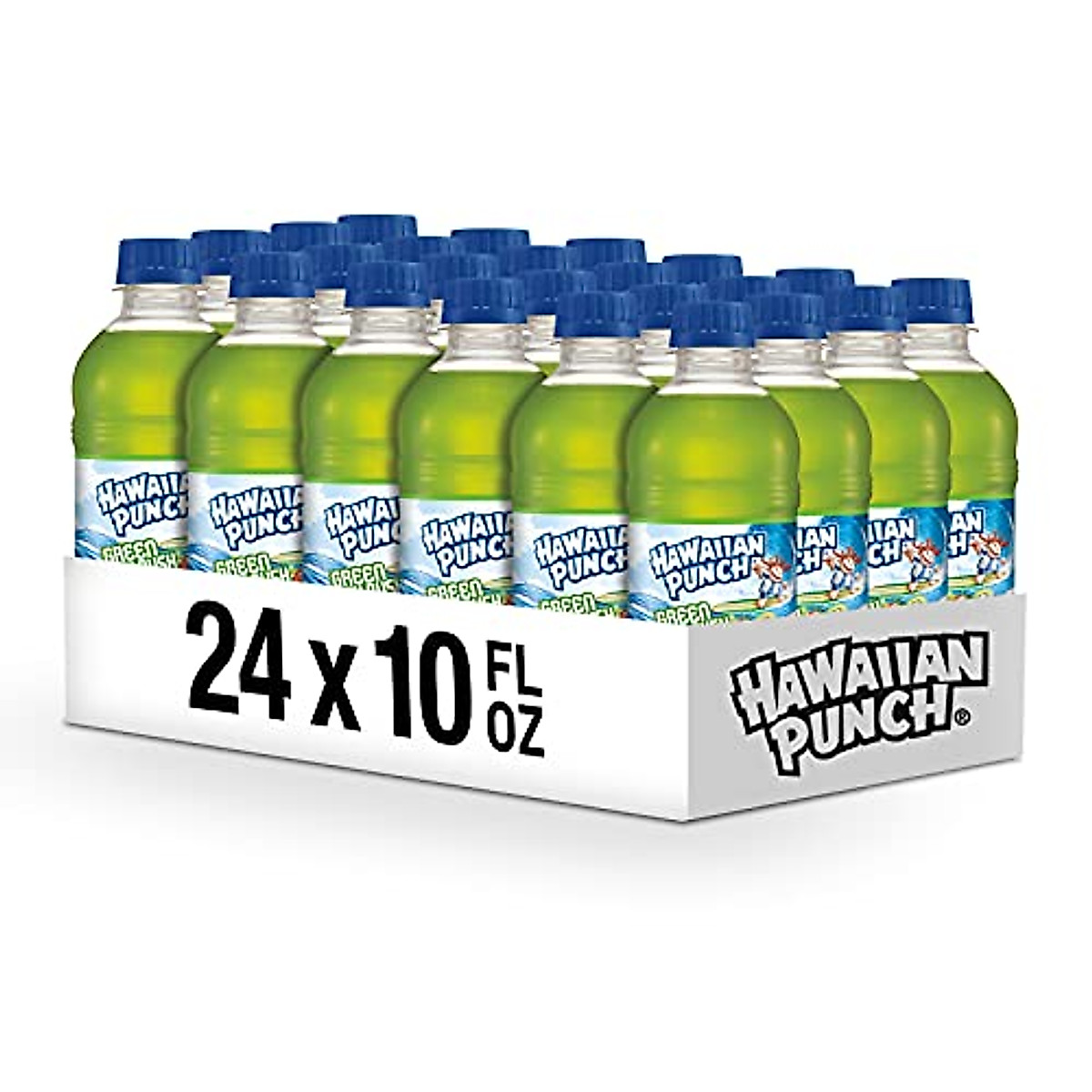 Hawaiian Punch Green Berry Rush Fruit Juice Drink, 10 Fl Oz Bottles, 24 Count (4 Packs Of 6), Ready-to-drink, On-the-go, Caffeine-free, Carbonation-free, Gluten-free, Excellent Source Of Vitamin C
