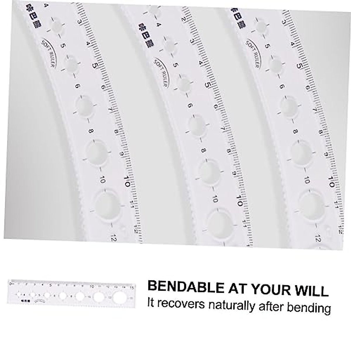 Operitacx 4 Set Clear Ruler Math Protractor Straight Ruler Triangular Ruler Geometry Ruler Ruler Suit Tools for Rulers Plastic Ruler Stationery Unisex to Draft