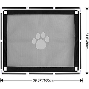 Dog gate,Stair gate,Isolation gate,pet gate Dog Fence Portable Puppy Isolation net Isolation gate,Multipurpose Stairs,Kitchen,edroom(31.5 * 39.4in)