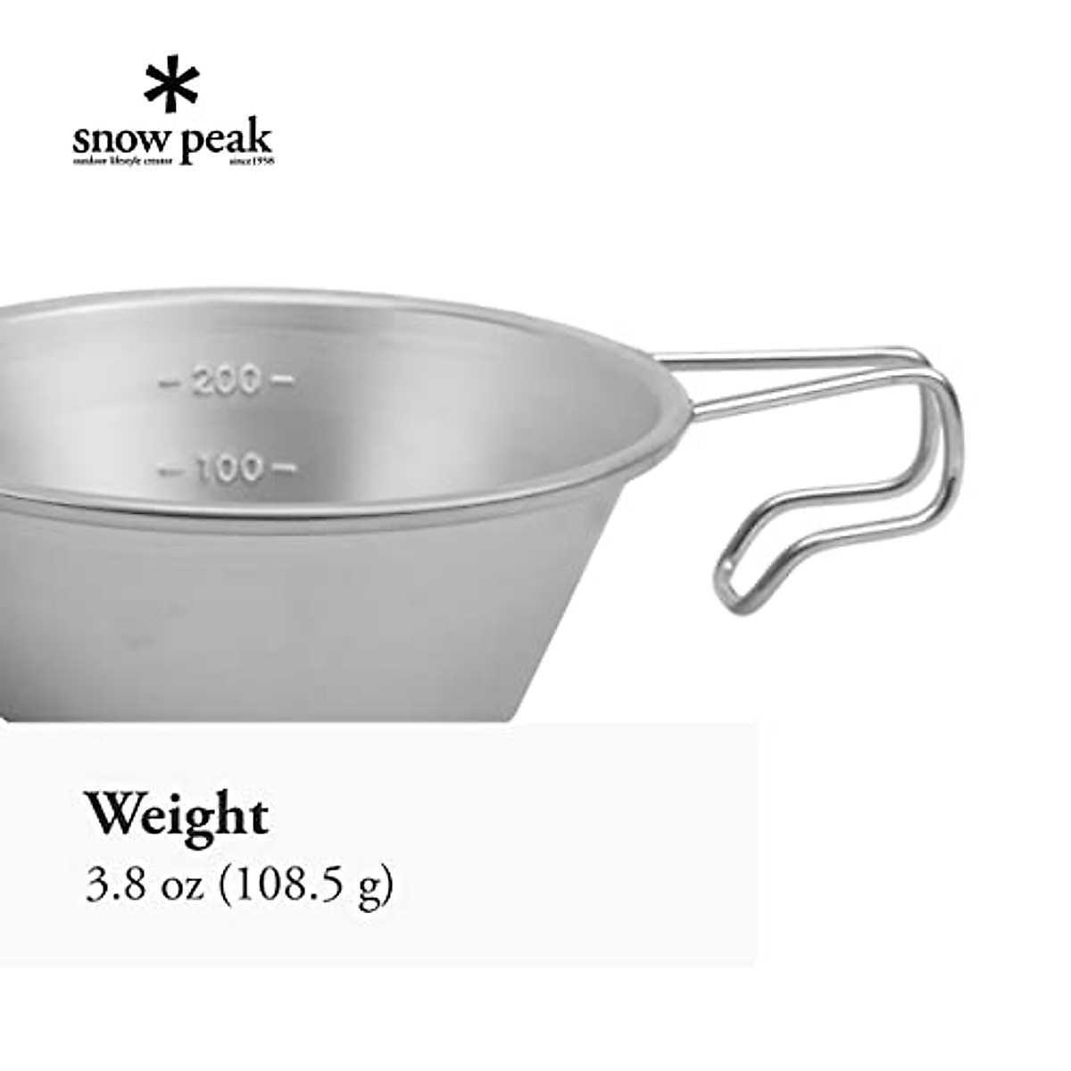 Snow Peak Stainless Steel Sierra Cup, Cooking Measuring Cup