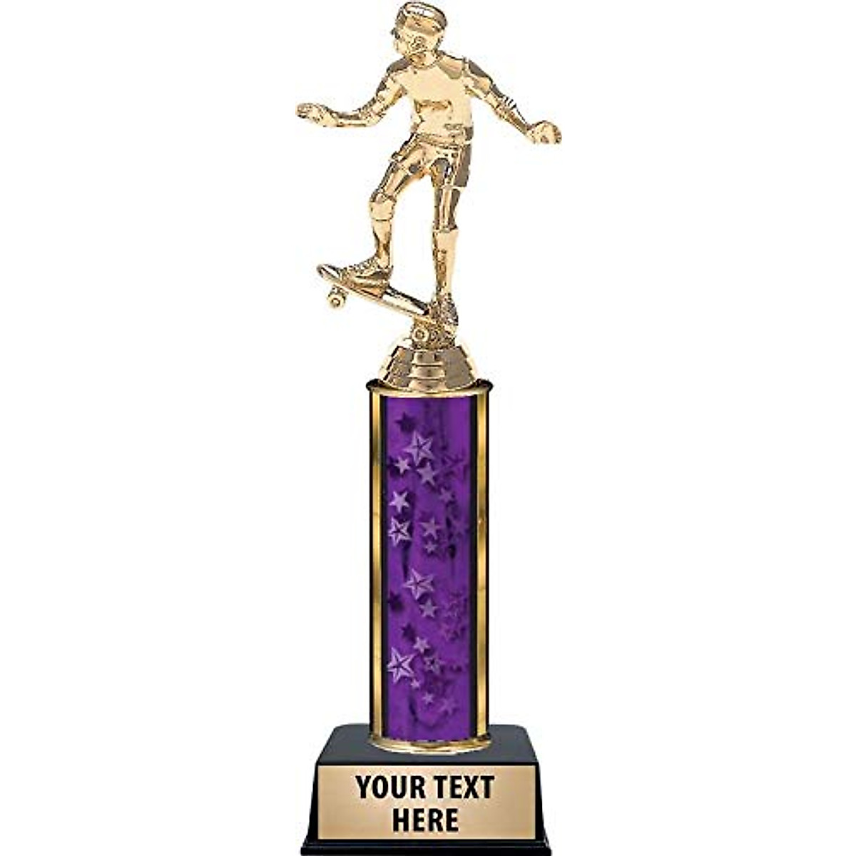 Crown Awards Skateboard Rider Trophies, Personalized Purple Skateboard Rider Trophy with Custom Engraving