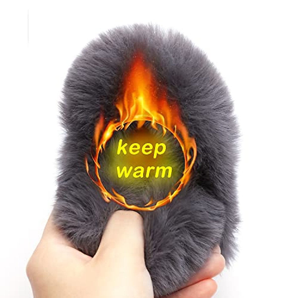 Odema Toddler Little Girls Kids Glitter Sequins Snow Boots Fur Ankle Bootie Winter Lightweight Snow Boots Colorful US3.5 BigKid-37-21.9