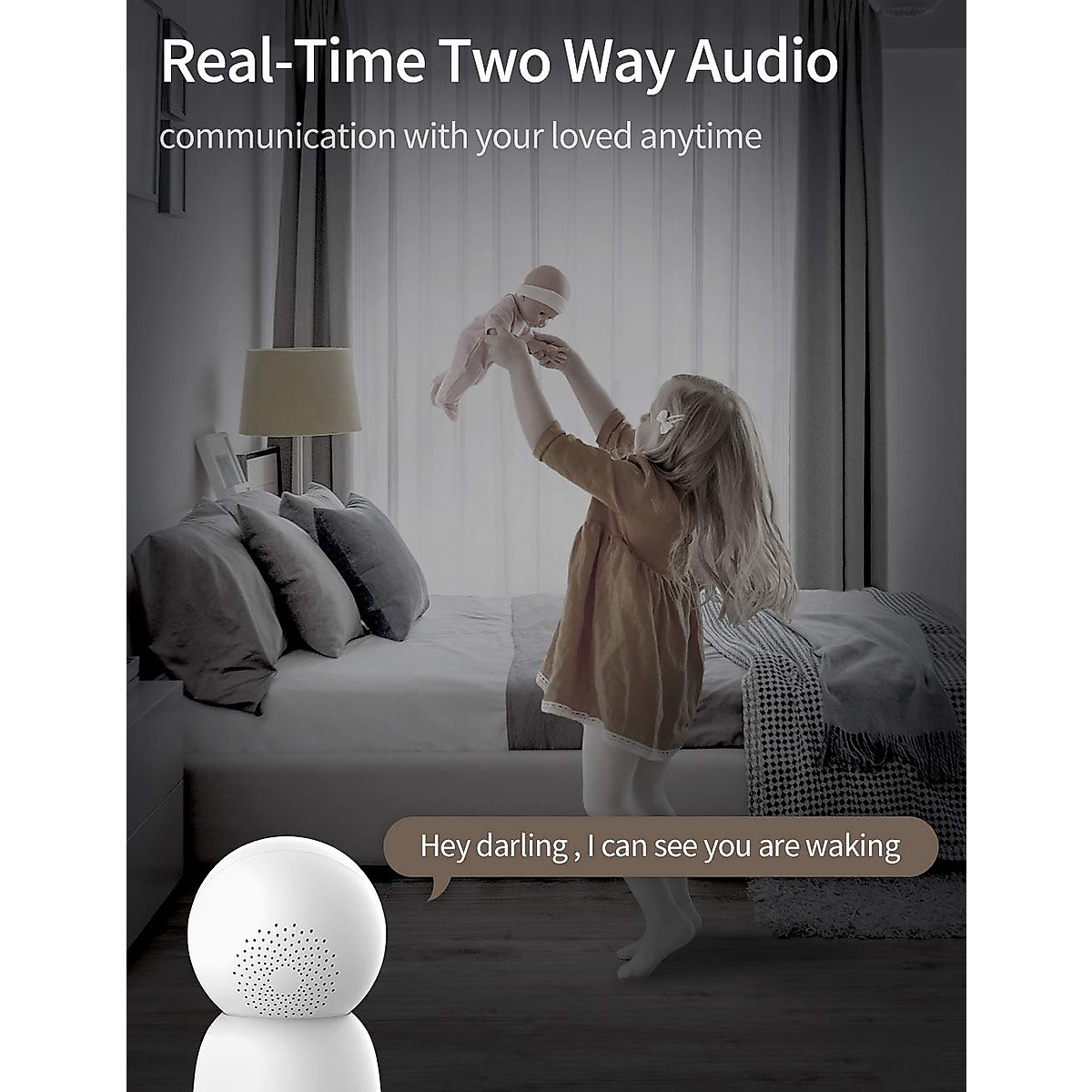 IMILAB Indoor Security Camera, C20 WiFi 1080P Surveillance IP Camera for Pet/Nanny/Baby Monitor, with Human Tracking, Night Vision, 2-Way Audio