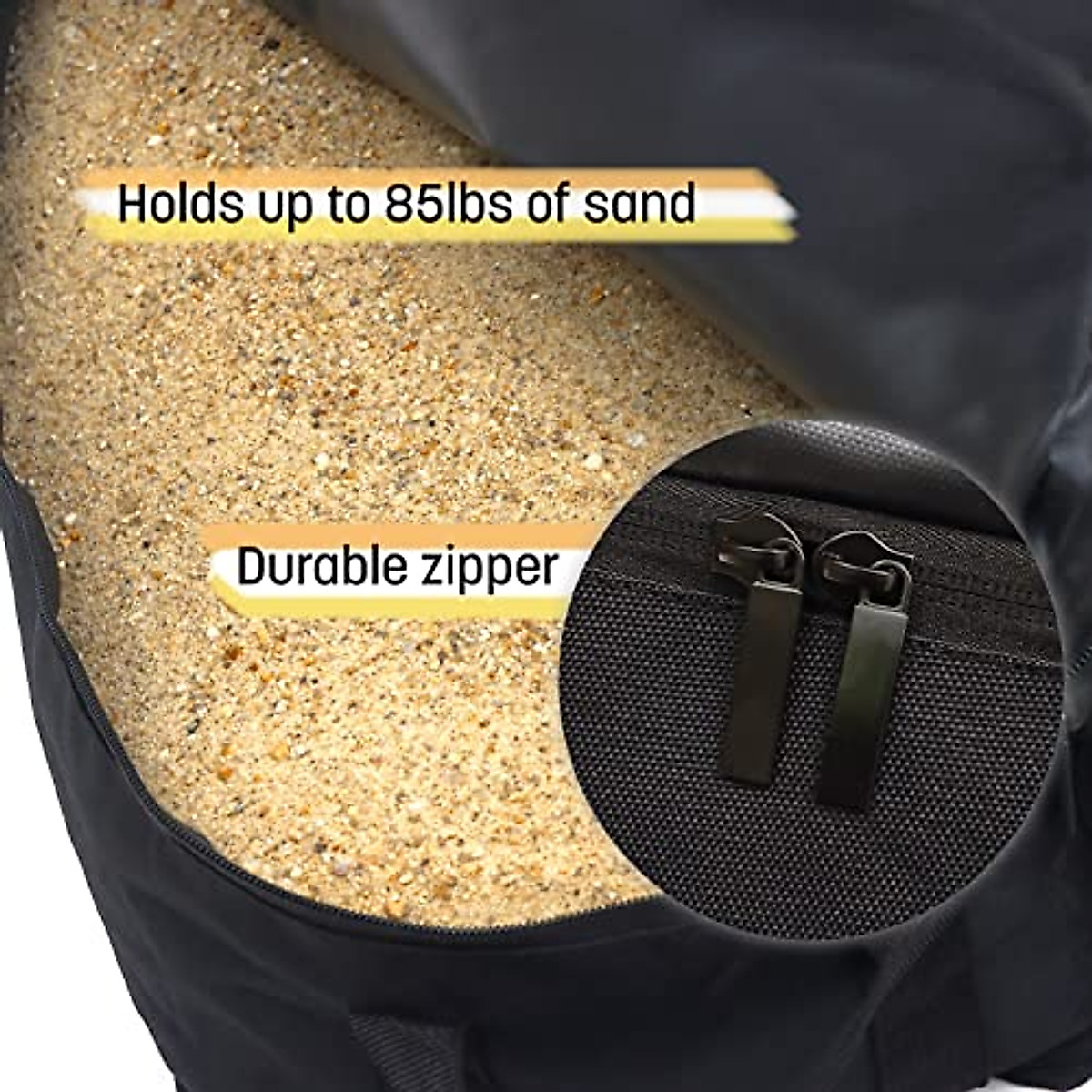 Trademark Innovations UMBSE-WT-SQ 18" Square Fillable Detachable Umbrella Base Weight, Black