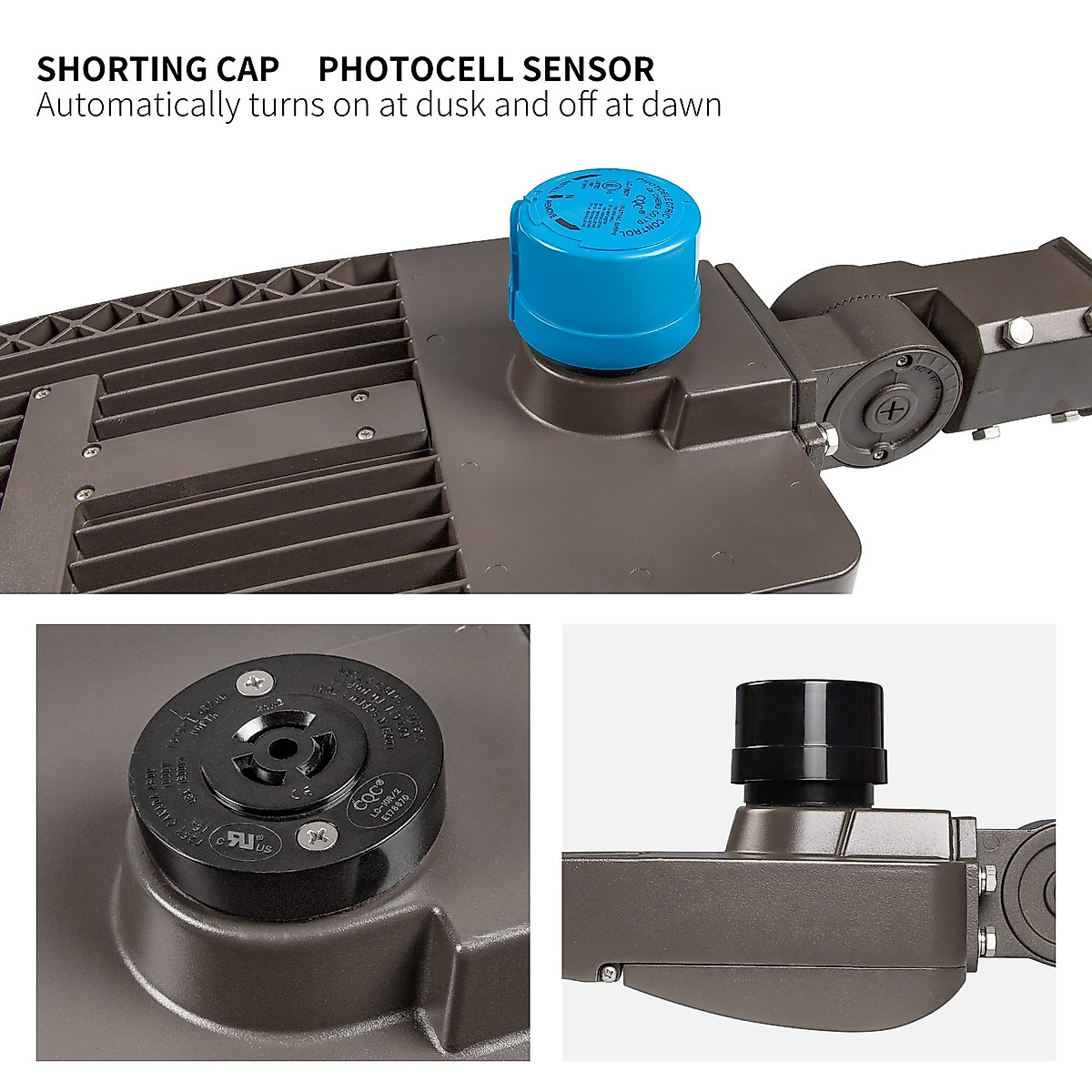 Suchace LED Parking Lot Light 200W,Street Light Dusk to Dawn with Photocell, 25000 Lumens, 5000K LED Shoebox Light, Outdoor Commercial Area Lighting Fixture(Waterproof IP65), Slip Fit Mount