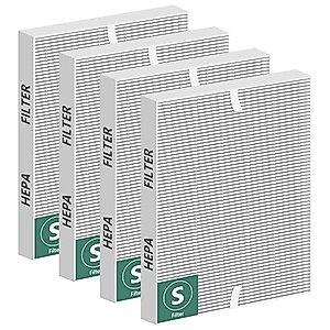 Improvedhand C545 Replacement Filter S Compatible with Winix C545 Air Purifier, True High Efficiency Filter, Replaces Filter S 1712-0096-00 4PACK
