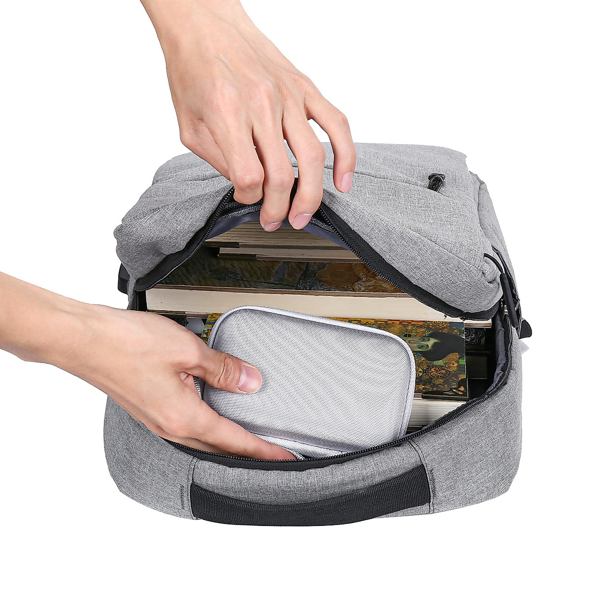 Khanka Hard Travel Case Replacement for Anker 621 622 633 Magnetic Battery (MagGo), 5000mAh 10000mAh Magnetic Wireless Portable Charger, Case Only (White)