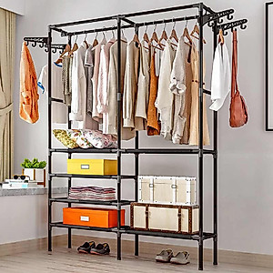 CDYD Coat Rack Floor Bedroom Hanger Simple Clothes Rack Household Multifunctional Clothes Drying Rack (Color : D, Size : 86 * 174cm)