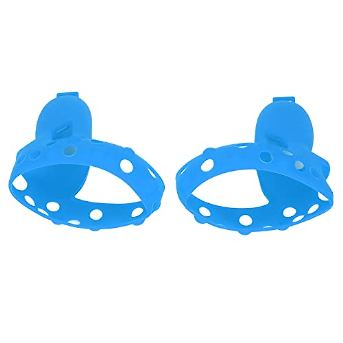 VR Joystick , Adjustable Protective Antislip Comfortable Controller Grip Cover Sweatproof with Strap for Quest 2(blue)