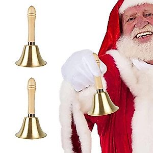TUTOOLS Classroom Bell Brass Hand Bell Service Bell Bell with Handle Loud Hand Bell Hand Call Bell Handheld Bell Teacher Bell Servant Bell Loud Bell Elderly Shame Bell