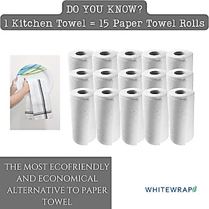 WHITEWRAP Kitchen Towels | 100% Cotton Dish Towels Premium Quality | 15"x25" Black Stripes 6-Pack | Hand Towels, Tea Towels, Dish Cloths| Highly Absorbent Bar Towels