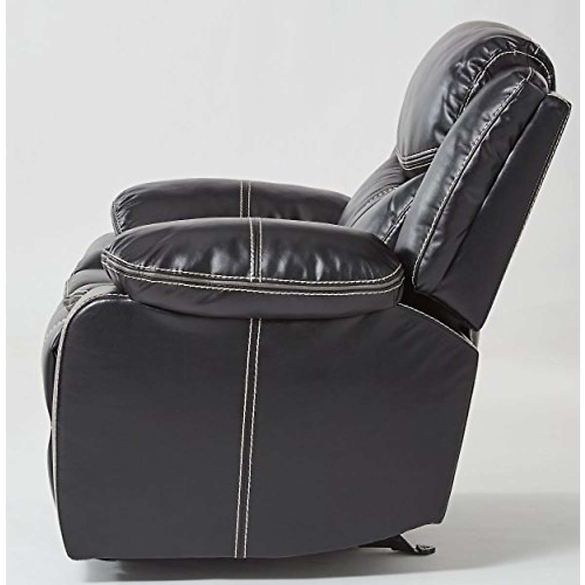 Homelegance 88" Manual Double Reclining Sofa, Black