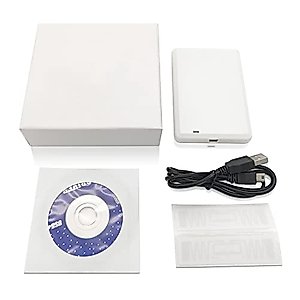 Notherss OSSIYGAR 902~928MHz UHF Lable Reader Writer Complies with EPC Gen2 ISO 18000-6C, Software Includes Keyboard Mode and HID Mode, Support Read Write Tags Like Alien 9662,H3,H4,etc, white