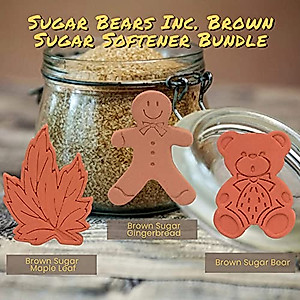 Brown Sugar Bear Brown Sugar Keeper Softener Canister and Containers Moisture Absorbers Bundle