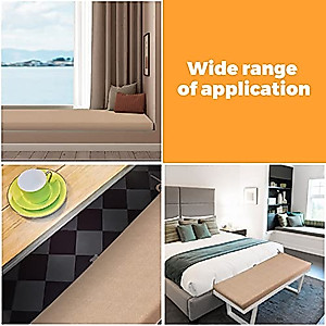 SewKer Outdoor Bench Cushion 44 x 18 Inch Waterproof Patio Furniture Cushions, High Density Foam Never Deform (TAN)