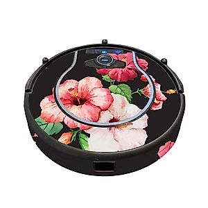 MightySkins Skin Compatible with Shark Ion Robot 750 Vacuum Minimal Coverage - Hibiscus | Protective, Durable, and Unique Vinyl wrap Cover | Easy to Apply, Remove, and Change Styles | Made in The USA