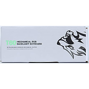 60% Compact Type c - Usb Wired Mechanical Keyboard UK, Blue Switch, RGB Backlit Rainbow LED, Anti-Ghosting, Media Keys, Laser carving, Ergonomic Aesthetic, for Computer PC Laptop PS4 XBOX - Black