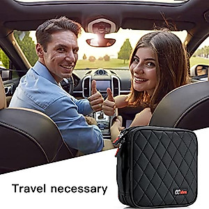 CCidea 40 Capacity CD/DVD Case Holder Portable Wallet Disc Storage Binder for Car, Home,Travel Carrying Organizer (Black) Specials