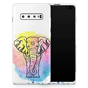 DesignSkinz Sacred Elephant Watercolor Protective Vinyl Decal Wrap Skin Cover Compatible with The Samsung Galaxy S20 (Screen Trim & Back Glass Skin)