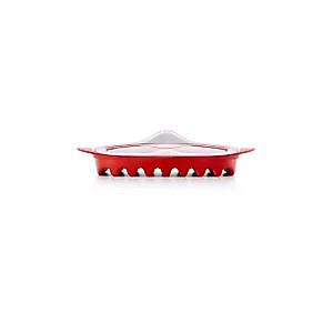 Lekue Microwave Bacon Maker/Cooker with Lid, Red, 11.02" L x 9.8" W x 2.3" H