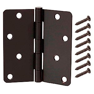 Everbilt 4 in. Oil-Rubbed Bronze 1/4 in. Radius Door Hinge
