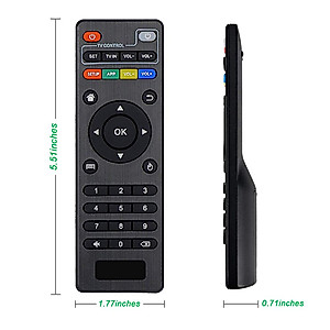 Bincolo Original Replacement Remote Control Controller for Android TV Box MXQ, MXQ PRO, MXQ-4K, M8S, M8N, T95, T95M, T95N, T95X, X96, X96mini, H96, H96 Pro, Black
