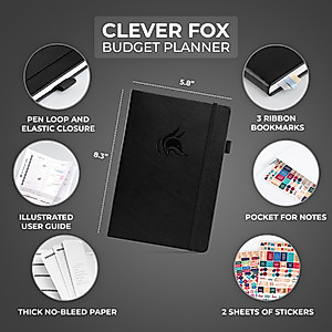 Clever Fox Budget Planner - Undated - Expense Tracker Notebook. Monthly Budgeting Journal, Finance Planner & Accounts Book to Take Control of Your Money. Start Anytime. A5 Size Black Hardcover