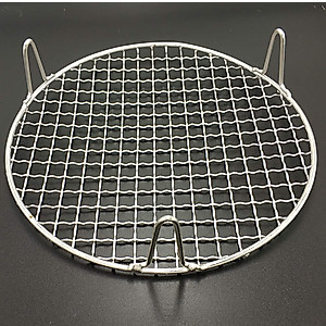 Turbokey Round Canning Rack Stainless Steel with 2" Height Legs Dia 8.25" Heavyweight Cross Wire Steaming Cooling Barbecue Rack/Carbon Baking Net/Grill/Pan Grate (210mm/8.25")