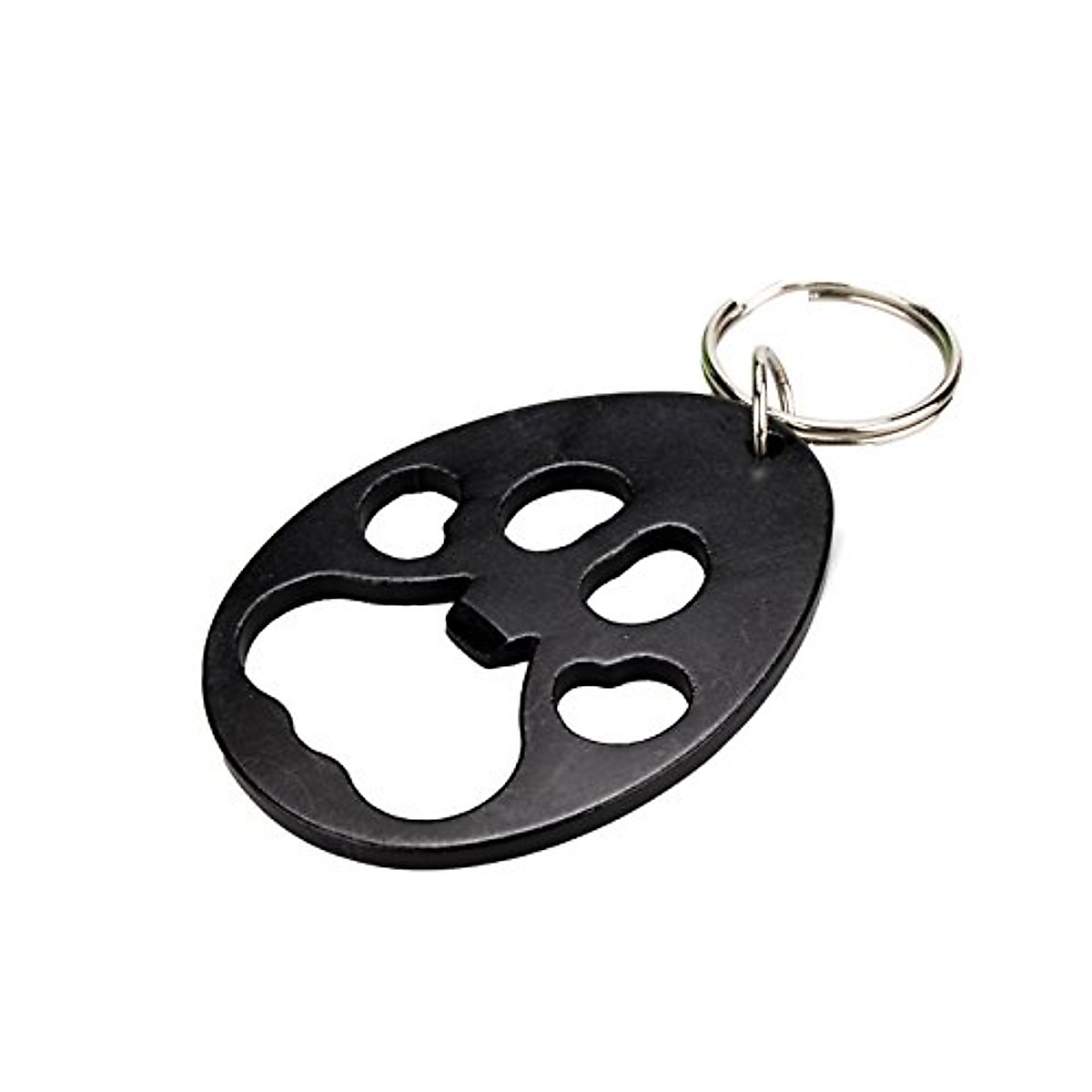 Swatom Dog Paw Keychain Bottle Opener Beer Opener Tool, Key Tag Chain Ring, 6 Piece
