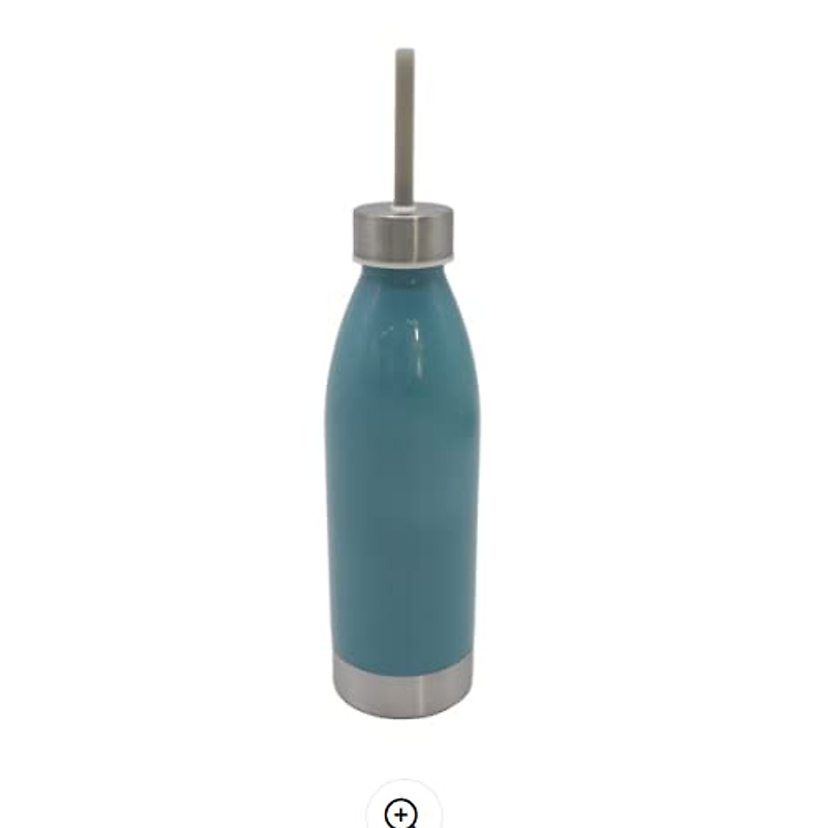 Mainstays 22-ounce Plastic Water Bottle with Stainless Steel Lid and Base (Peacock Pume)