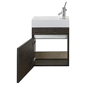 Cutler Kitchen and Bath Sangallo Space Saver Bathroom Vanity, 18 Inches