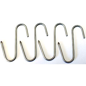 RiversEdge Products Stainless Meat Hooks, Smoker Hook, 5", 4 Pack