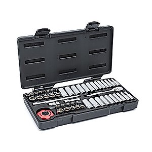 GEARWRENCH 1/4" Drive Standard & Deep SAE/Metric Mechanics Tool Set 51 Pc., 6 Point - 80300