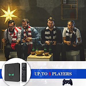 Kinhank Super Console X King,Retro Game Console with 88000+ Games,Compatible with Most Emulators,EmuELEC 4.5/Android 9.0/CoreE 3 Systems,4K UHD Output,2.4+5G WiFi, Voice Remote Control,2 Gamepads