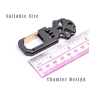 Hephis Solid Keychain with Handy Bottle Opener,Heavy Duty Key Management,Durable Car Key Chains for Men and Women(Matte Black and Gold)