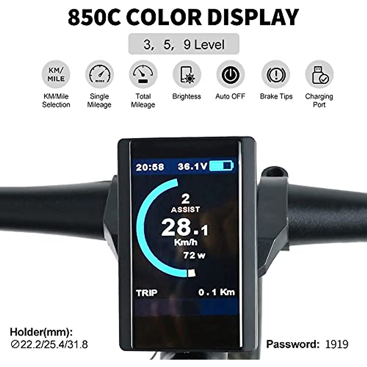 BAFANG BBS HD 1000W Lastest 48V/52V 1000W Ebike Electric Bicycle Motor Mid Drive Electric Bike Conversion Kit with 48V 52V 13Ah - 20Ah Downtube and 48/52V 17.5Ah Rear Rack Battery (Optional)