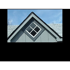 Square Shed Window 12" X 12" White Flush Mount, Playhouse Windows, Chicken Coop Windows