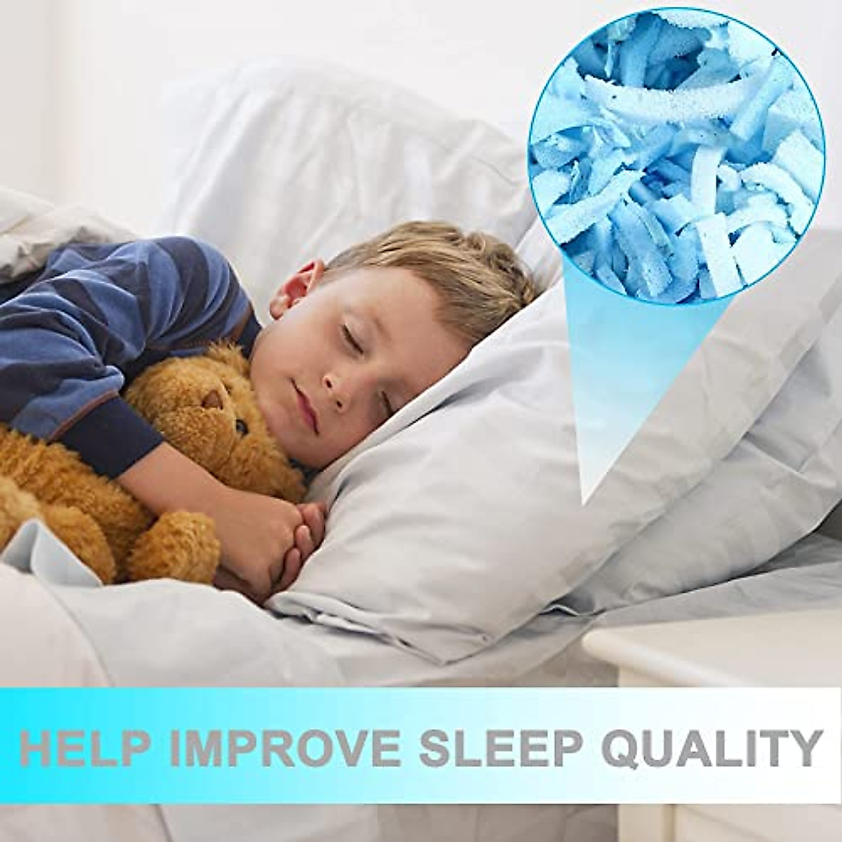 DR.DUDU 5lbs Shredded Memory Foam Filling for Bean Bag Filler, Soft and Convenient Pillow Stuffing Foam for Couch Cushion Dog Bed Chair Arts Crafts, Added Gel Particles