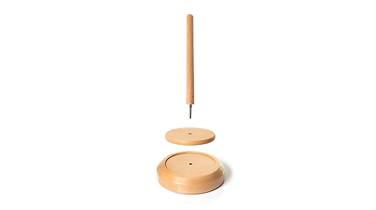 Birdtown Traders Yarn Spindle Holder - Tangle-Free Knitting Organizer