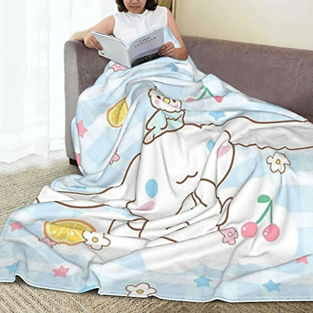 TuiXinAP Blanket Soft Cozy Flannel Lightweight and Comfortable Bedroom Living Room Sofa Throw Blankets for Adults Kids,50''x40''