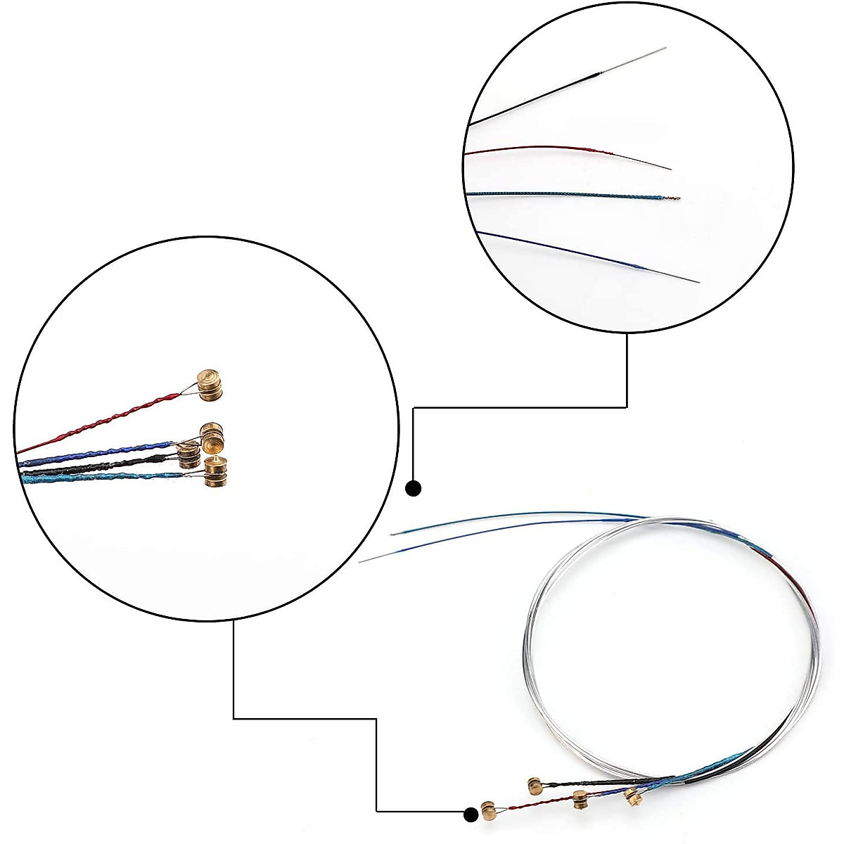 SAVITA 4/4 Violin String Universal Set Classic Silver String (GDAE) Steel Core with Nickel-Plated Ball Head for Violin Instruments