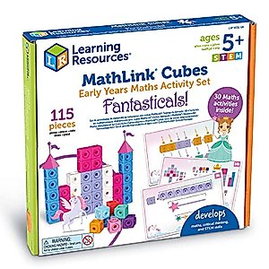 Learning Resources LSP9331-UK MATHLINK Cubes Early Maths Activity Set-FANTASTICALS, Multi