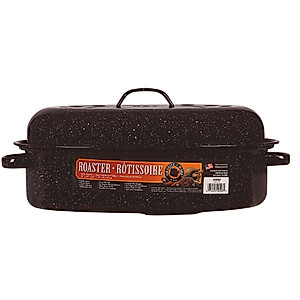 Columbian Home Graniteware Porcelain Enamel Covered Roaster 12 Black (Pack Of 2)