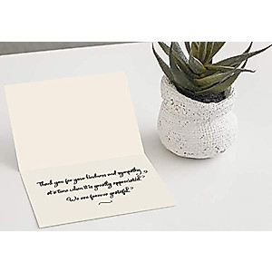 Funeral Thank You Cards - Sympathy Bereavement Thank You Cards With Envelopes - Message Inside (25, Fall Flowers)