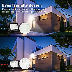 kelinvmi LED Flood Lights Outdoor 100W, Outdoor Security Light 10000lm High Brightness with Plug, 4200K Work Light with IP66 Outdoor Floodlights for Garage, Porch, Backyard, Playground