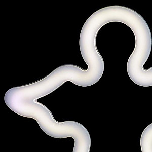 Exhart Garden Solar Lights, Decorative Angel Garden Stake, LED, Cute Yard and Pathway Decor, White Outline, 9.5 x 34.5 Inch