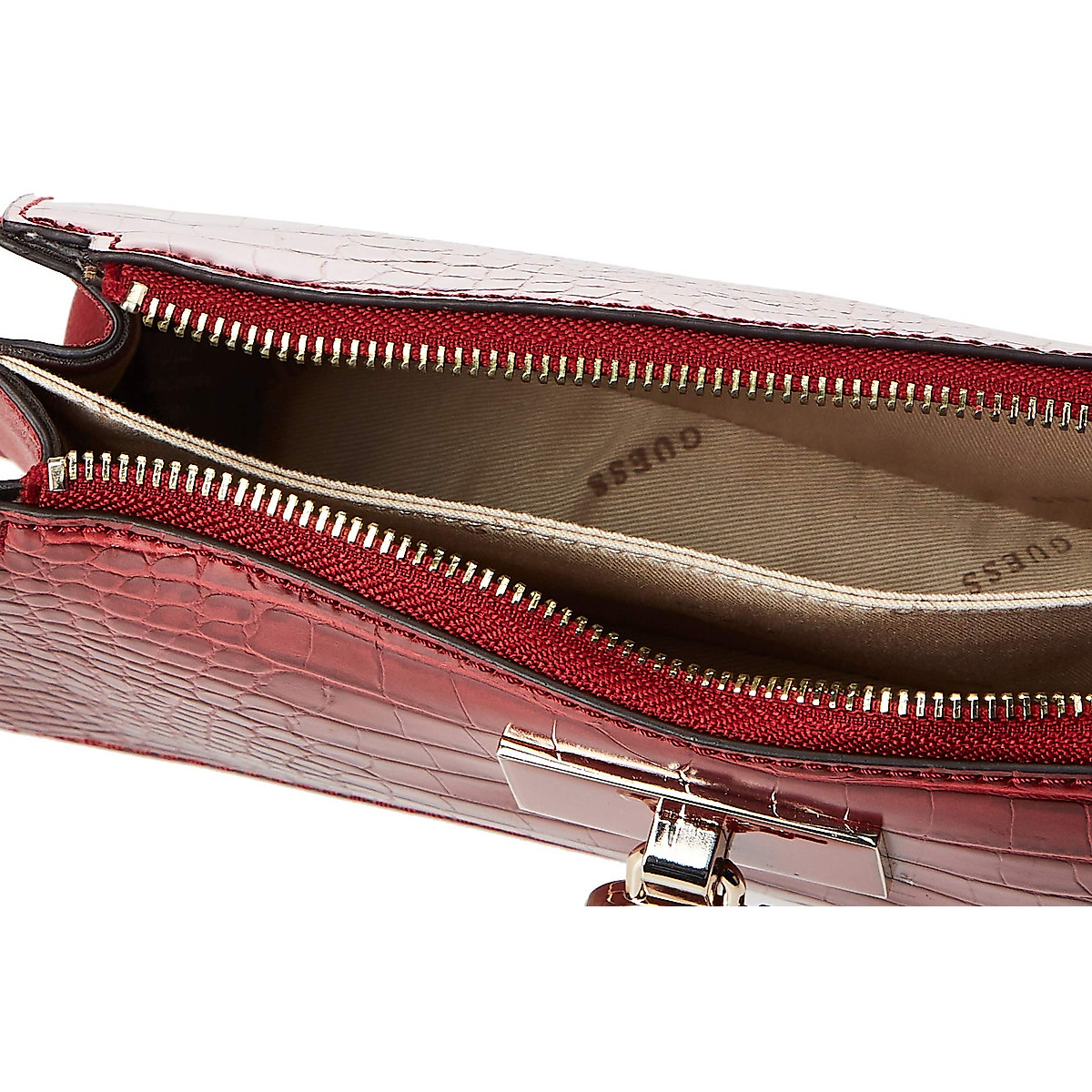 GUESS Stephi Mini Crossbody Top Zip, Merlot